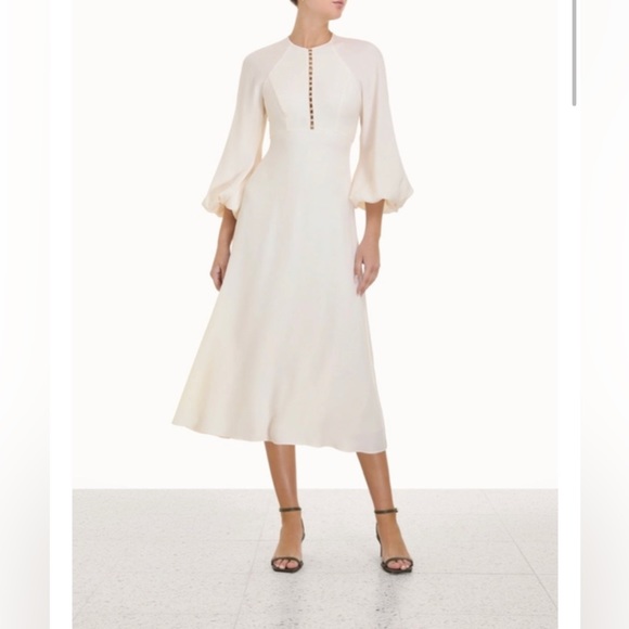 Zimmermann | Dresses | Zimmermann Embellished Midi Dress In Pearl Size ...